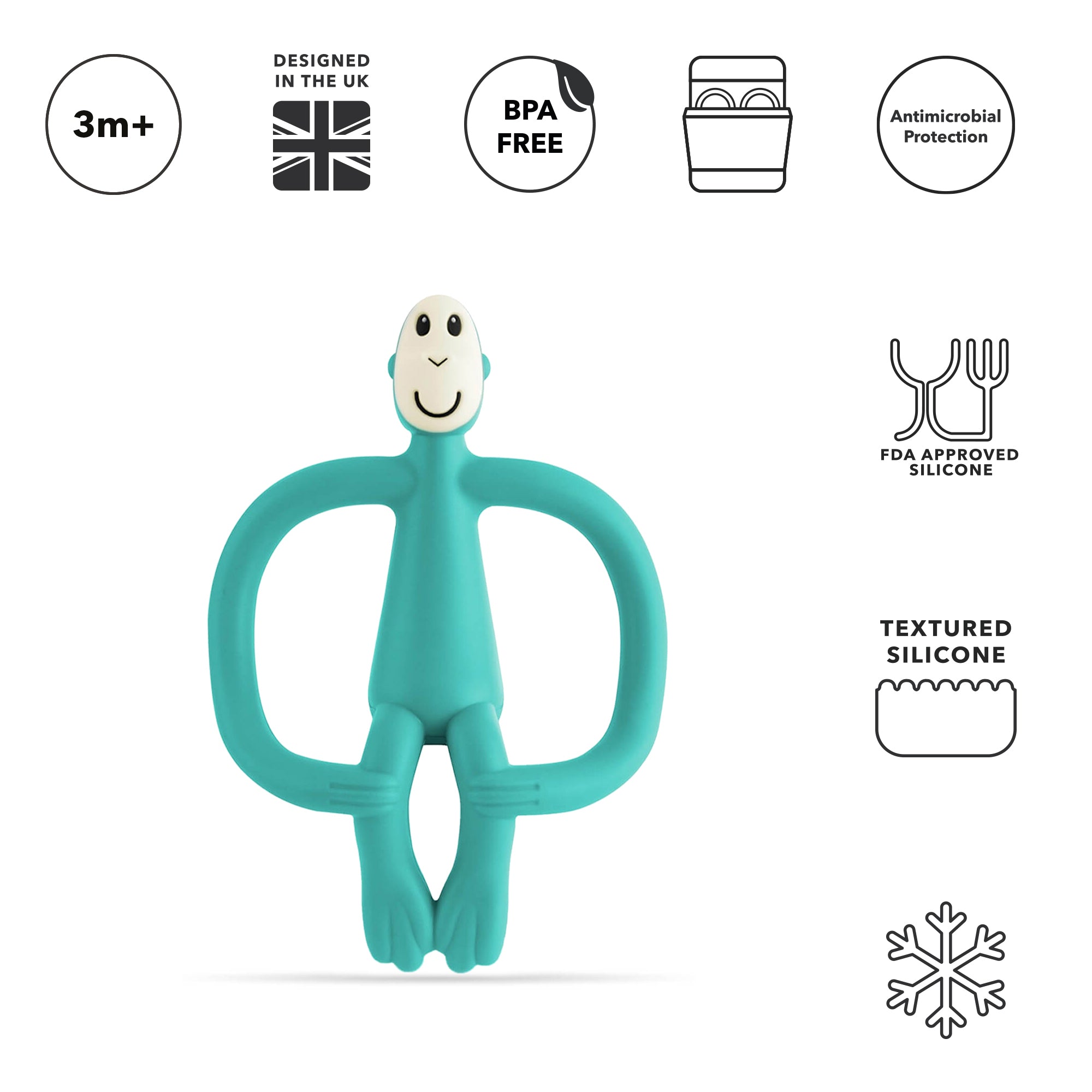 Original Teether | Animal Teething Toy | Green | Matchstick Monkey ...