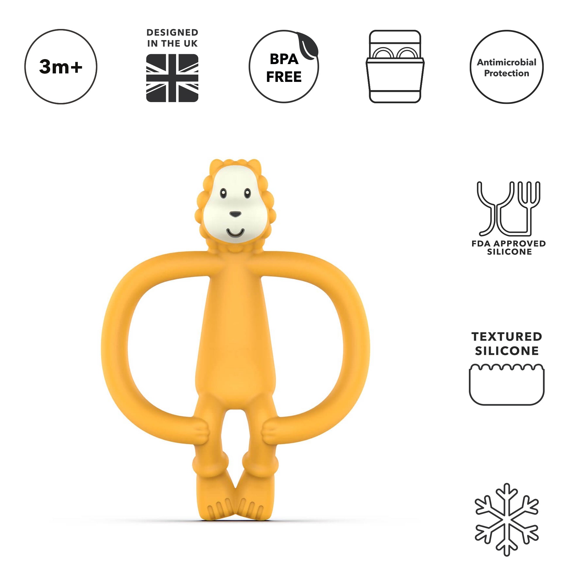 LUDO LION TEETHER | ANIMAL TEETHING TOY | MATCHSTICK MONKEY ...