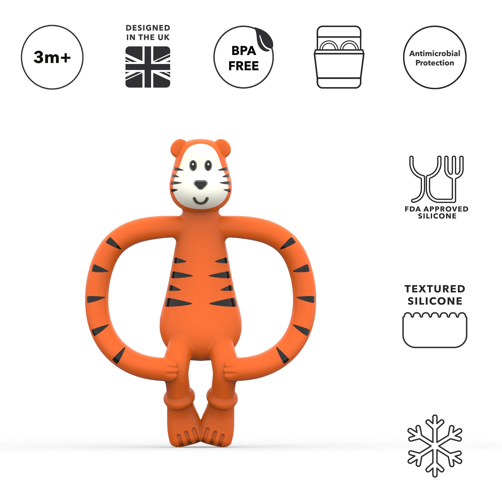 Teddy Tiger Teether | Animal Teething Toy | Matchstick Monkey ...