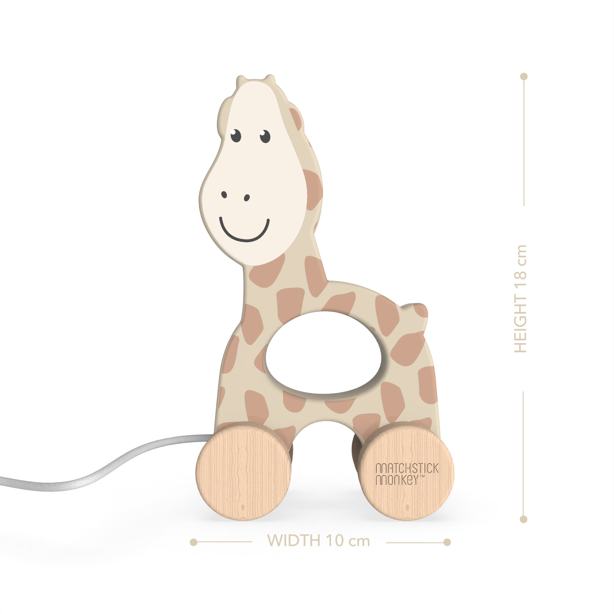 Pull Along Toy | Wooden | Giraffe | Animal Baby Toy | Matchstick Monkey ...
