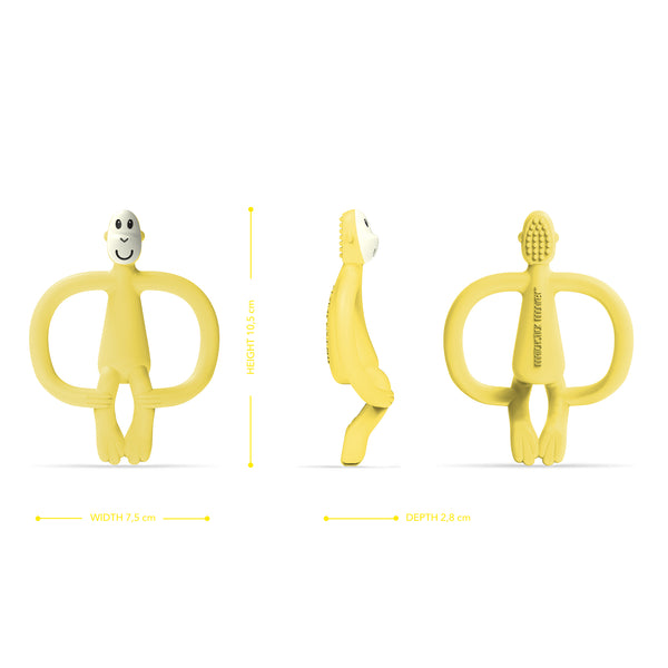 Monkey Teether | Animal Teething Toy | Yellow | Matchstick Monkey ...