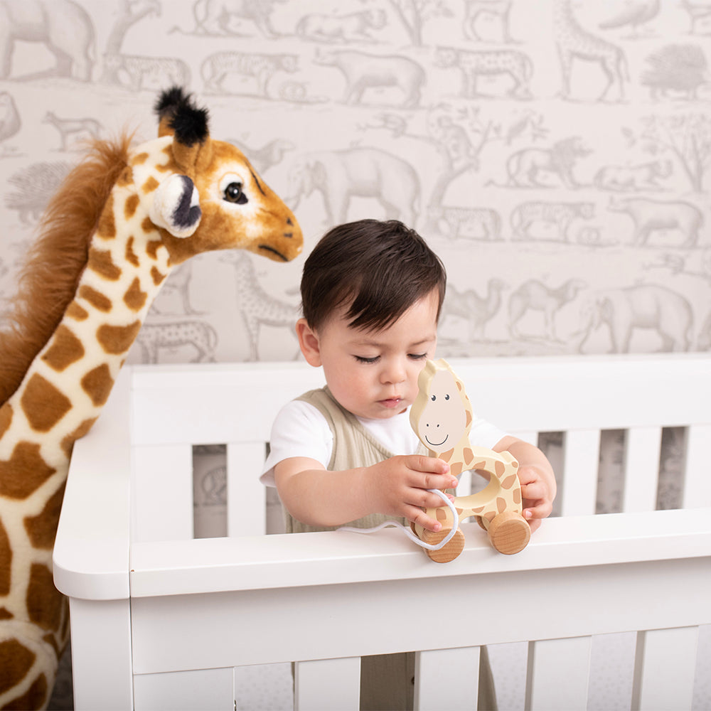 Pull Along Toy | Wooden | Giraffe | Animal Baby Toy | Matchstick Monkey ...